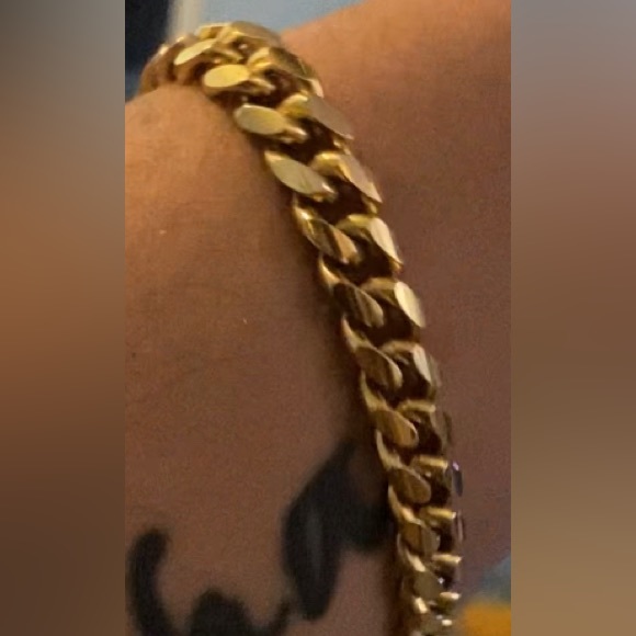 Accessories | 1k Solid Gold Plated Miami Cuban Bracelet | Poshmark
